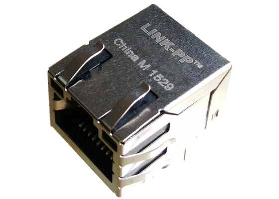 HFJT1-1G01-L12RL Rj45 Female Connector Pinout Terlindung dengan Leds ...