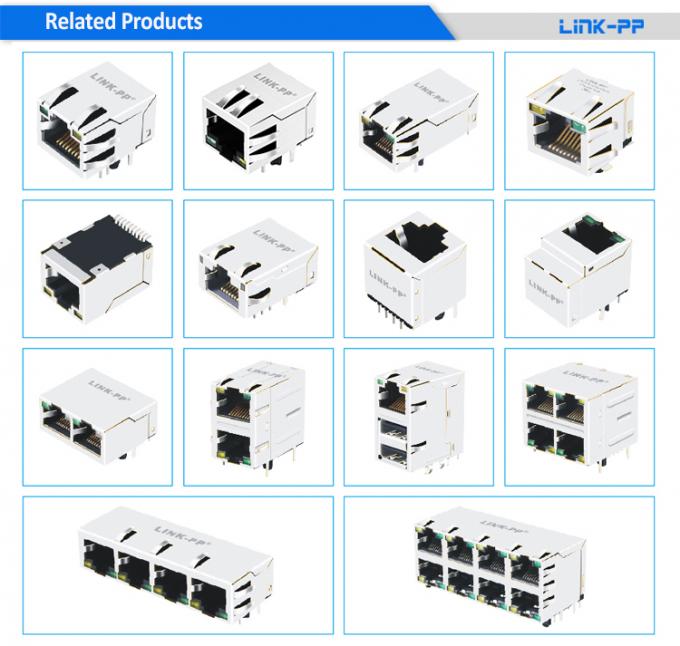 1x1 Port 1000Mbps POE + RJ45 Modular Jack Dengan Transformer LPJG0926HENL